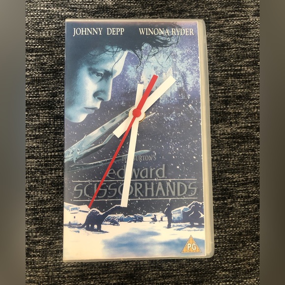 Other | Edward Scissorhands Vhs Clock | Poshmark